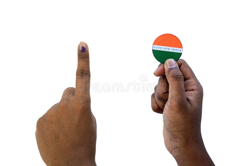 Concept of Indian Election,Holding Sticker of Vote for Better Indian on ...