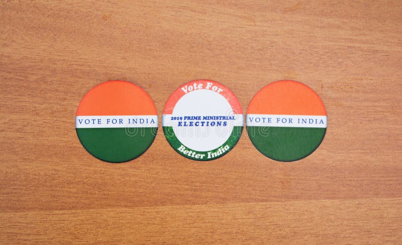 Concept of Indian Election, Stickers Showing Vote for Better India on ...