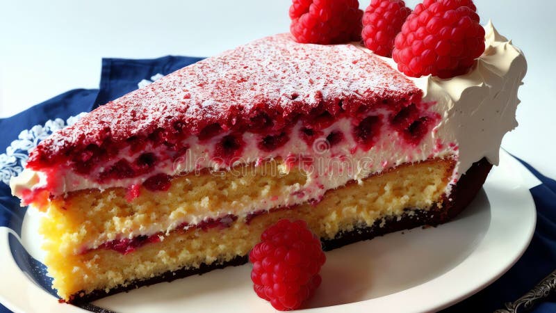 Indulge in a Slice of Raspberry Cake on National Raspberry Cake Day.AI ...