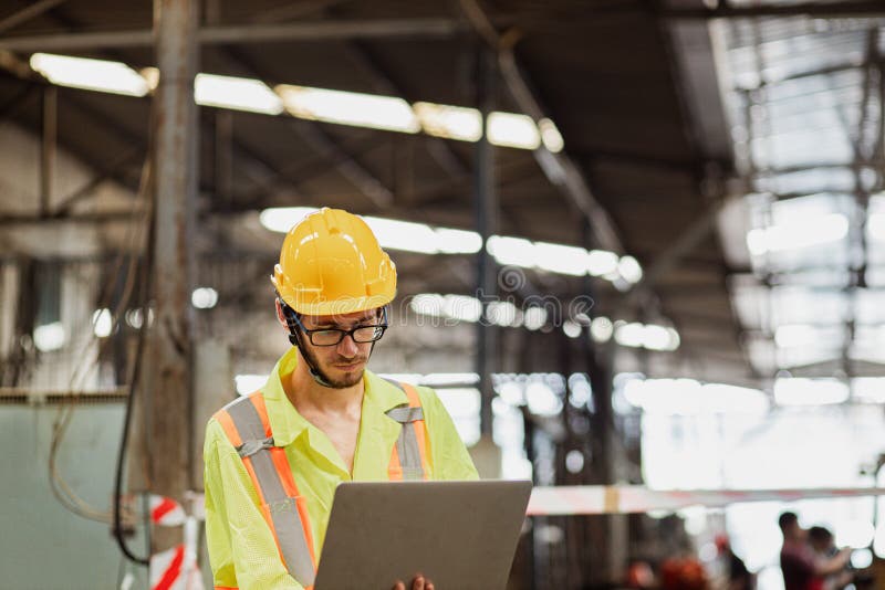 Engineer Looking of Process Performing Mechanical Turning Operation at ...