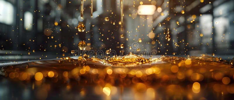 Droplets of Oil Falling into Container: a Visualization of Fluid ...