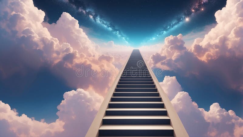 Concept of Infinity Portrayed As an Endless Staircase Leading into the ...