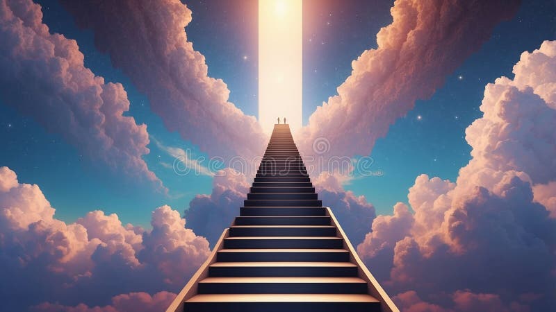 Concept of Infinity Portrayed As an Endless Staircase Leading into the ...