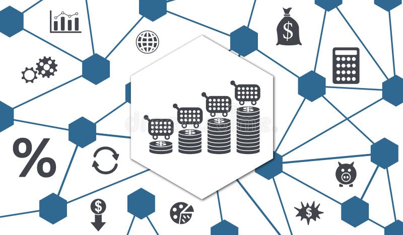Concept of inflation stock illustration. Illustration of connection ...
