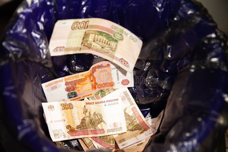 The Concept of Inflation of the Russian Ruble Stock Image - Image of ...