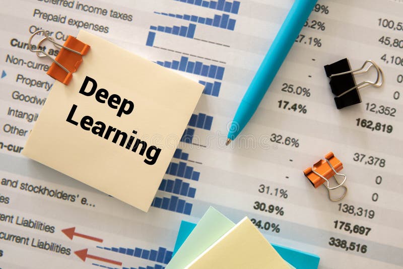 The Concept of the Info Business. Deep Learning Sticker Stock Image ...