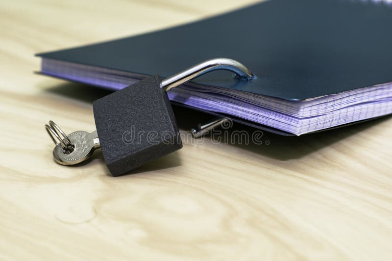 The Concept of Information Protection an Open Lock with Keys Hangs on ...