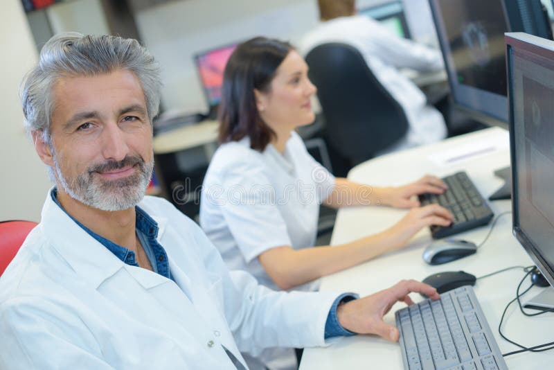 Concept Information Technology Lab Stock Image - Image of secretarial ...