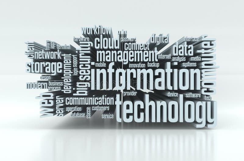 Concept of Information Technology Stock Illustration - Illustration of ...
