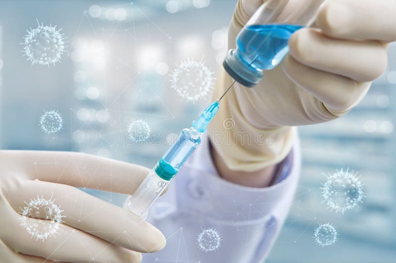 Injection Against the Spread of the Virus Stock Image - Image of ...