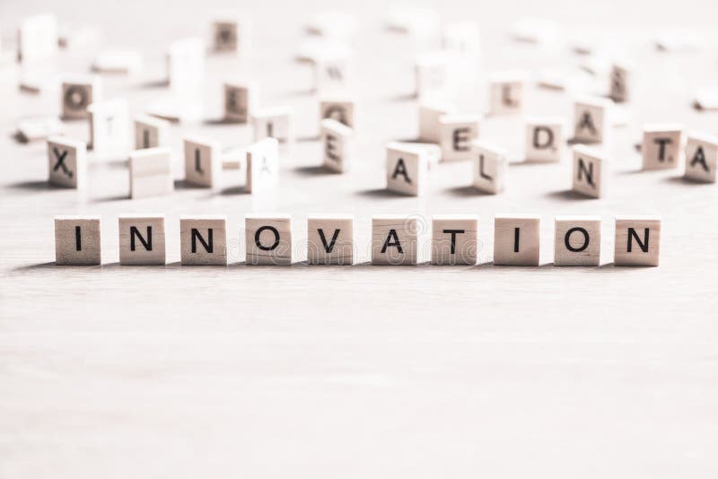 Innovation scrabble word stock photo. Image of innovation - 102928666