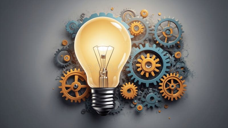 Concept of Innovation Shown As a Light Bulb Surrounded by Abstract ...