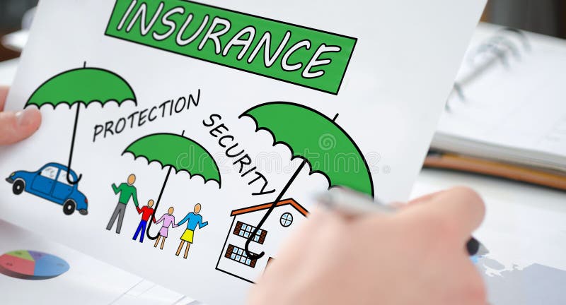 Concept of Insurance on a Paper Stock Image - Image of comprehensive ...