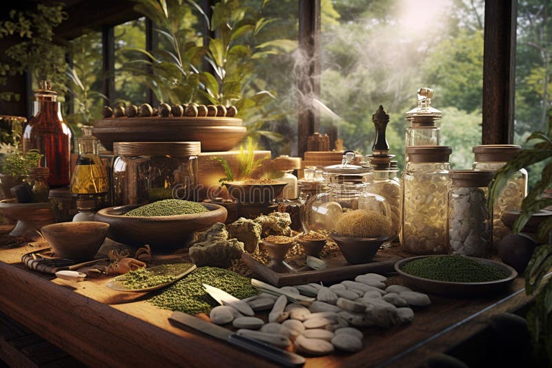 Concept of Integrative Health with a Blend of Stock Photo - Image of ...