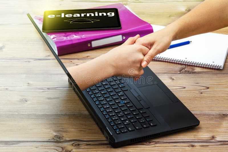 Concept for Interactive Online Learning Stock Photo - Image of laptop ...
