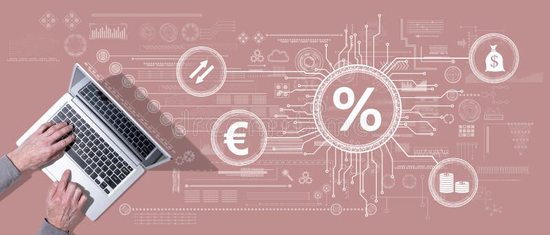 Concept of interest rates stock photo. Image of percentage - 258233494