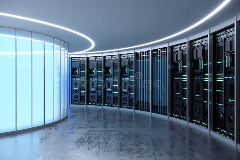 Concept Interior of a Data Center or Server Stock Illustration ...