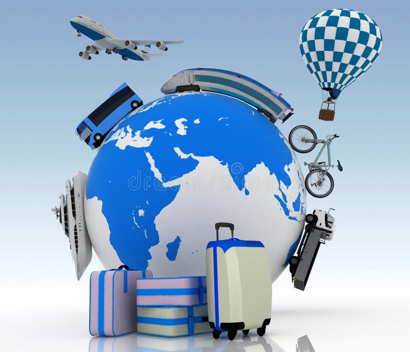 Concept Internationaal Toerisme Stock Illustratie - Illustration of ...