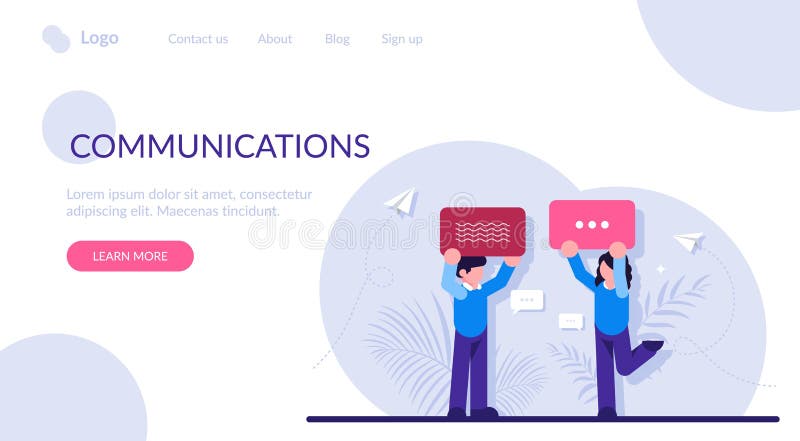 Concept of Internet Communication, Instant Messaging, Chatting, Online ...