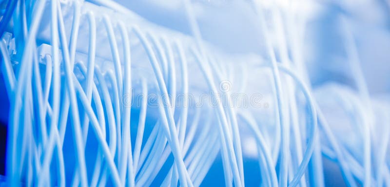 Concept Internet Data Center Blue Background. Banner Fiber Ethernet ...