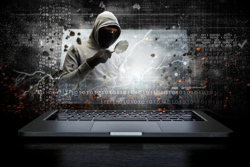 Network Security and Computer Crime. Mixed Media Stock Image - Image of ...