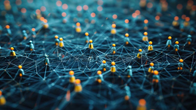 Concept of Internet Social Network Communication. Generative AI Stock ...