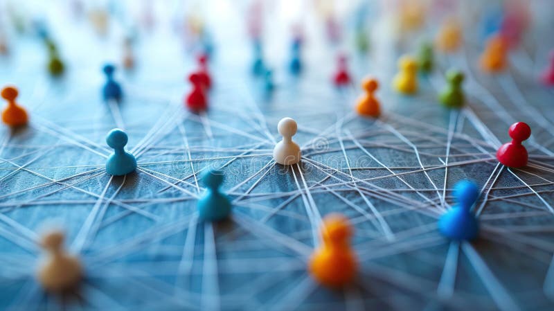 Concept of Internet Social Network Communication. Generative AI Stock ...