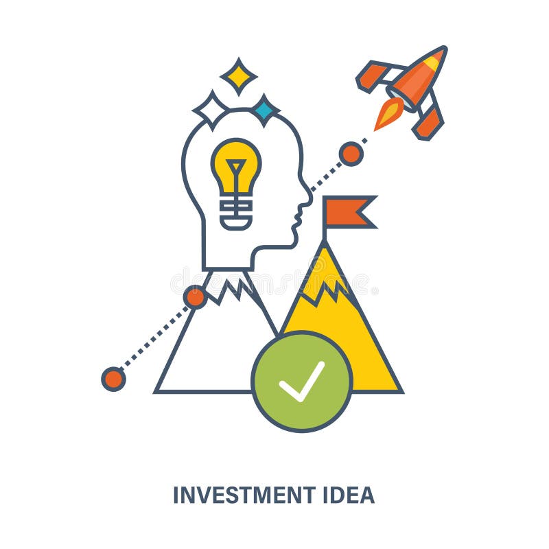 Concept of Investment Idea and Creative Process Stock Vector ...
