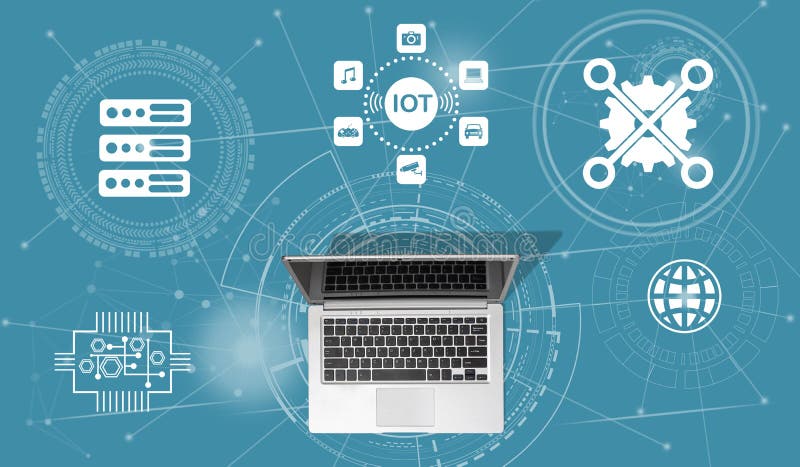 Concept of iot stock photo. Image of connection, laptop - 247457242