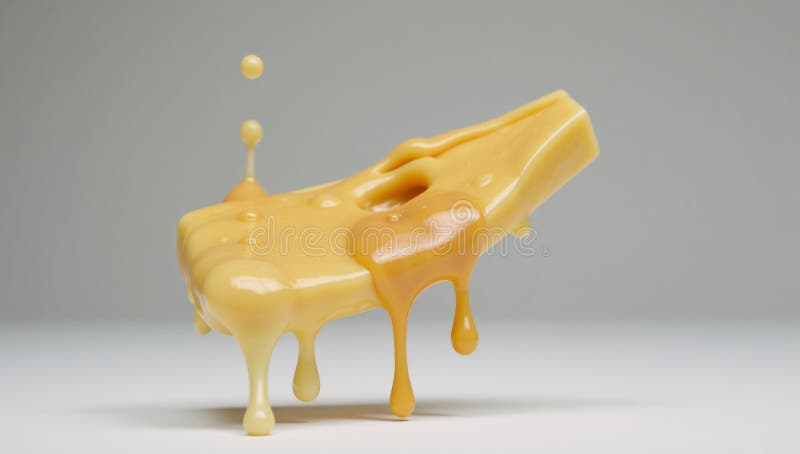Isolated Closeup Illustration of Melty Cheese with a Splattering Effect ...