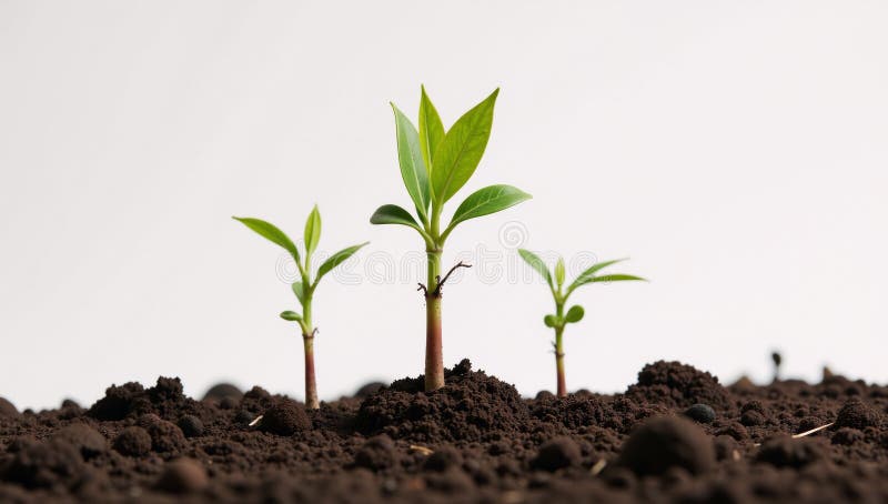 Isolated Illustration of a Tree Sprouting from the Earth Created with ...