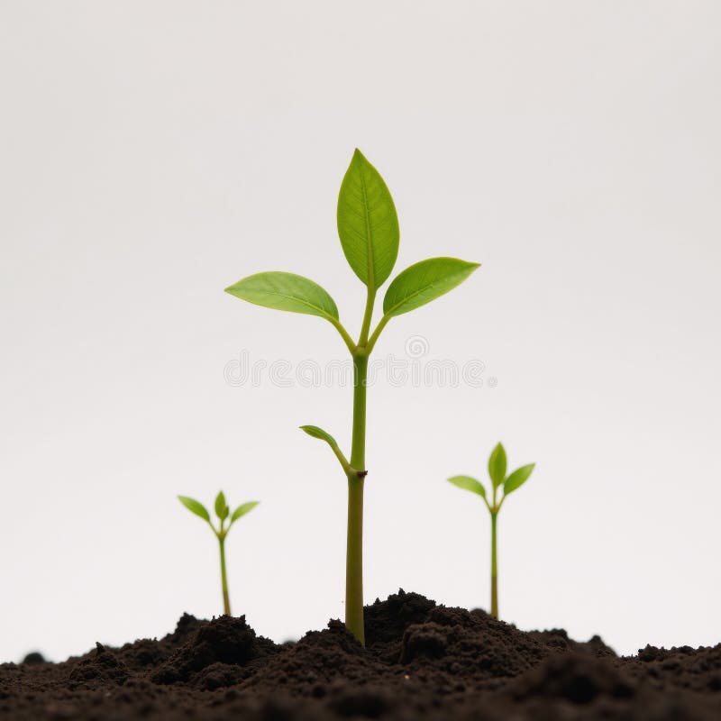 Isolated Illustration of a Tree Sprouting from the Earth Created with ...