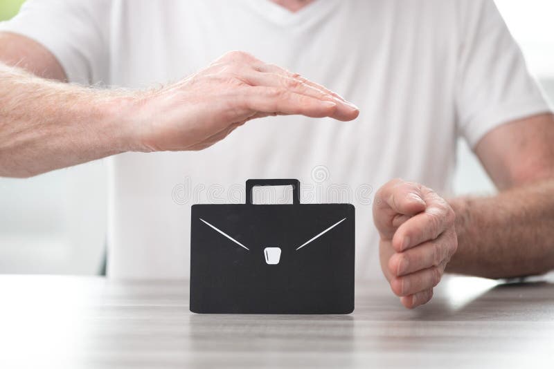 Concept of Job Loss Insurance Stock Photo - Image of briefcase, secure ...
