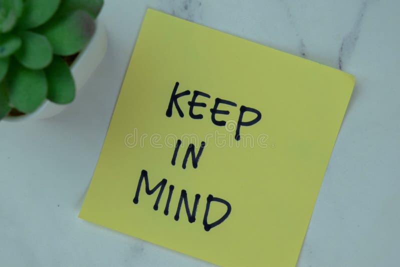 Concept of Keep in Mind Write on Sticky Notes Isolated on Wooden Table ...