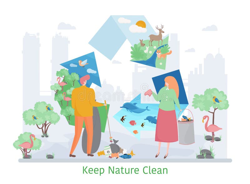 Concept of Keep Nature Clean Stock Vector - Illustration of concept ...