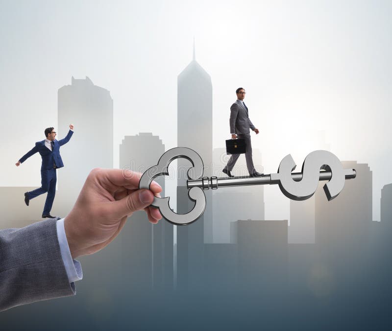 Concept of Key To Financial Success and Prosperity Stock Photo - Image ...