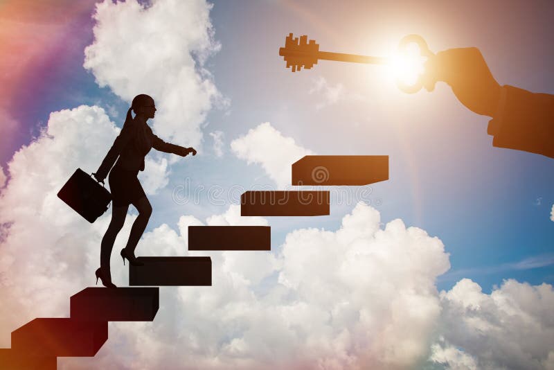 The Concept with Key To Success Illustration Stock Image - Image of ...