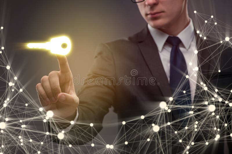 The Concept with Key To Success Illustration Stock Image - Image of ...