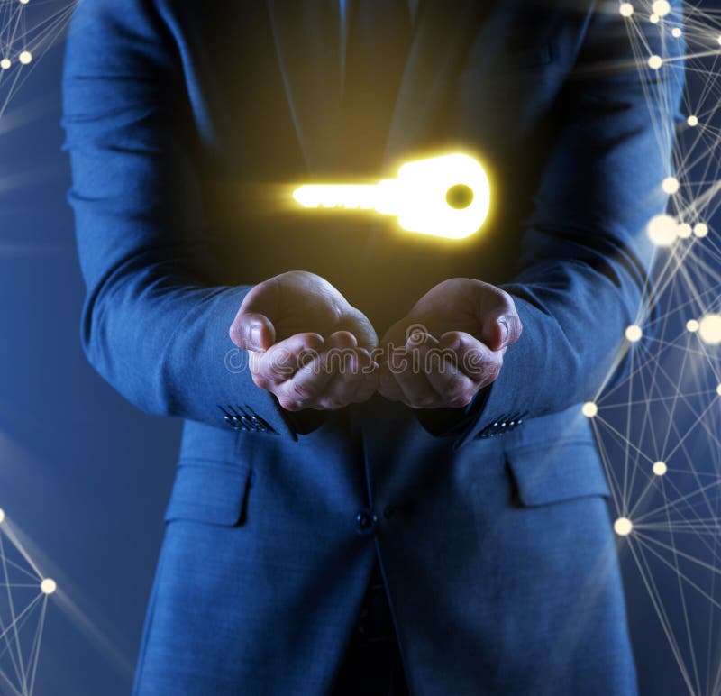 Concept with Key To Success Illustration Stock Image - Image of career ...