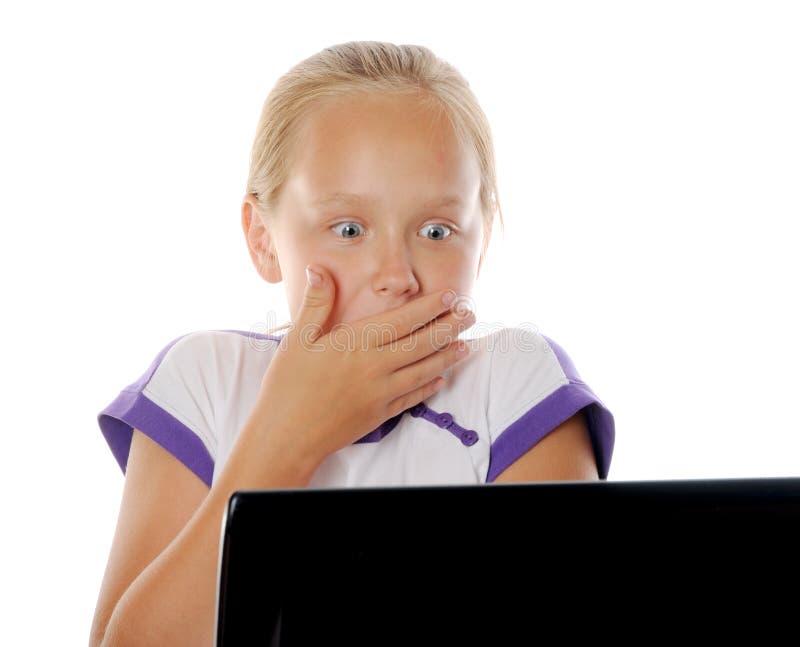 Concept of Kids Usind Unsafe Internet Surfing Stock Image - Image of ...