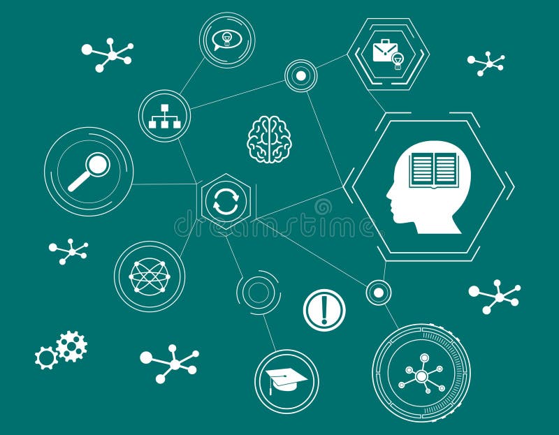 Concept of knowledge stock illustration. Illustration of knowledge ...