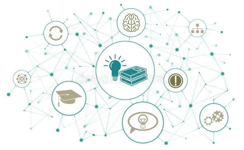 Concept of knowledge stock illustration. Illustration of information ...
