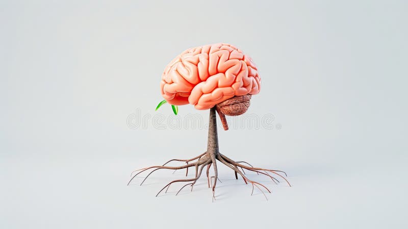 Concept of Knowledge Growth: a Brain Depicted As a Tree with Roots ...