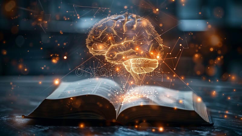 Concept of Knowledge, Philosophy Education with Book and Human Brain ...