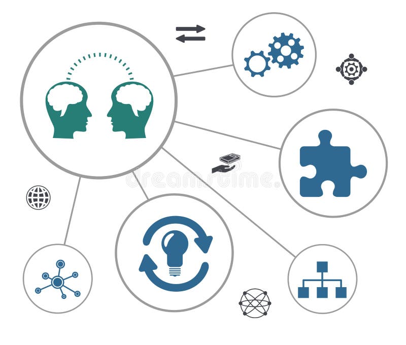 Concept of Knowledge Sharing Stock Illustration - Illustration of ...