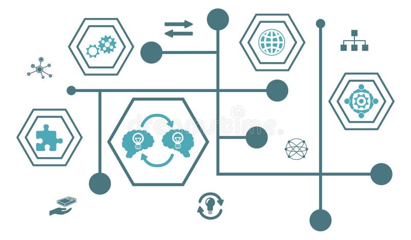 Concept of Knowledge Sharing Stock Illustration - Illustration of ...