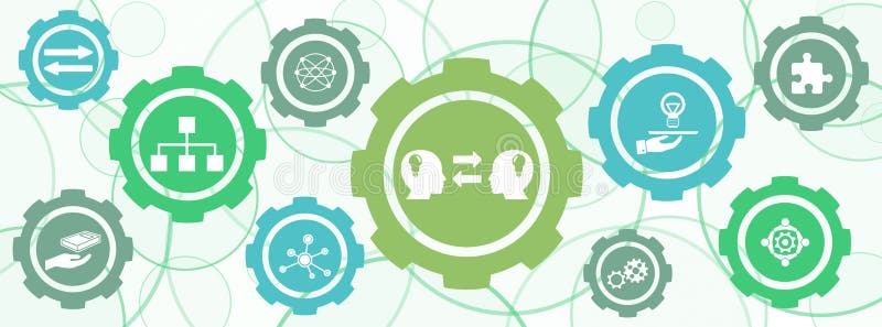 Concept of Knowledge Sharing Stock Illustration - Illustration of ...