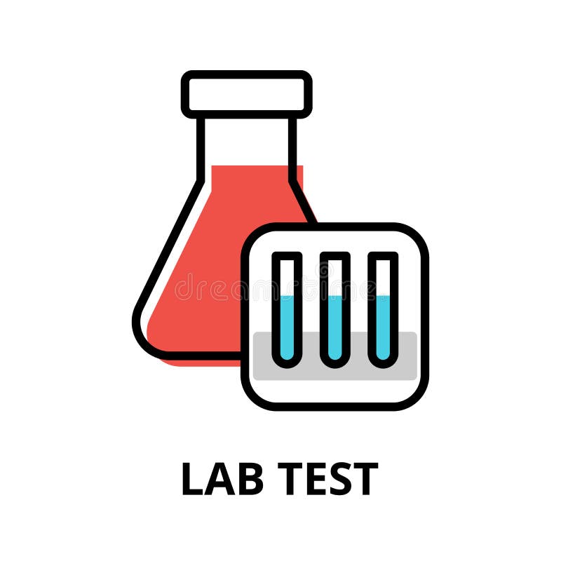 Concept of Lab Test Icon, Modern Flat Editable Line Design Vector ...