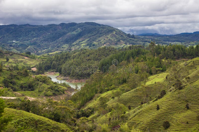 Colombian Landscapes. Green Mountains in Colombia, Latin America Stock ...