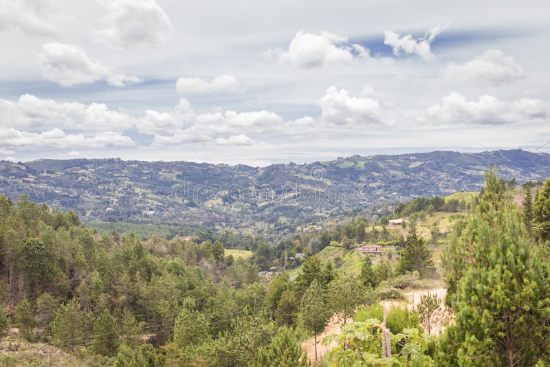 Colombian Landscapes. Green Mountains in Colombia, Latin America Stock ...
